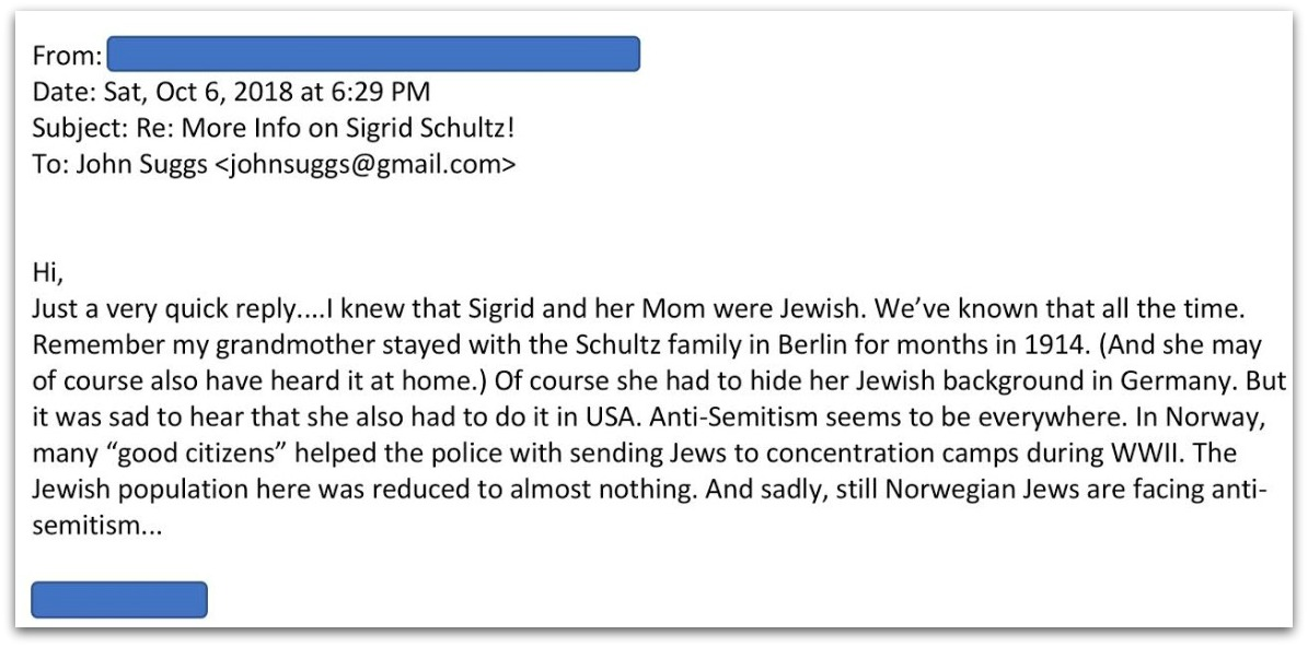 Sigrid Schultz’s Secret | 06880