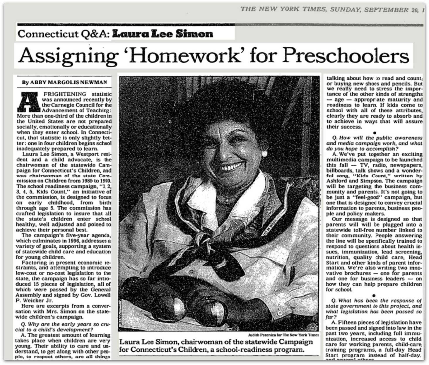 Remembering Laura Lee Simon | 06880